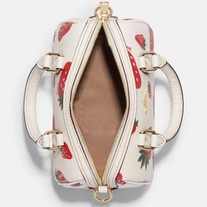 Coach | Bags | New Coach Rowan Mini Crossbody W Wild Strawberry Print ...